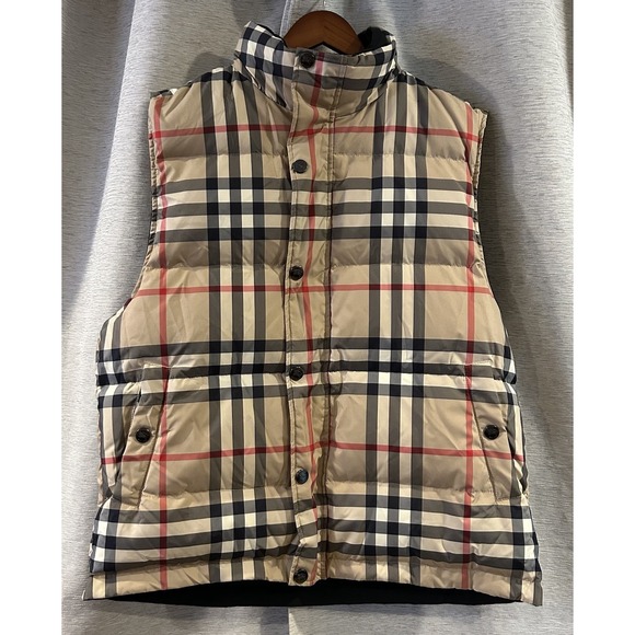 Jackets & Coats | Burberry Mens Size Xl Reversible Nova Check Plaid ...
